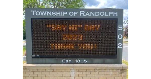 Say Hi Day Celebrated by Randolph Township Municipal Workers | Randolph ...
