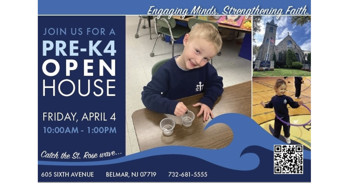 St. Rose Grammar School to Host Pre-K4 Open House for Prospective Families in Belmar | Belmar ...
