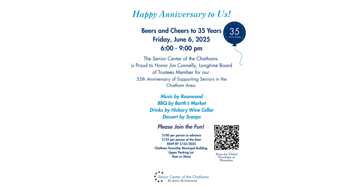 Senior Center of the Chatham Celebrates 35th Anniversary with 'Beers ...