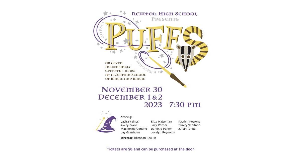 Newton High School Theatre Presents 'Puffs' as Fall Drama | Newton, NJ ...
