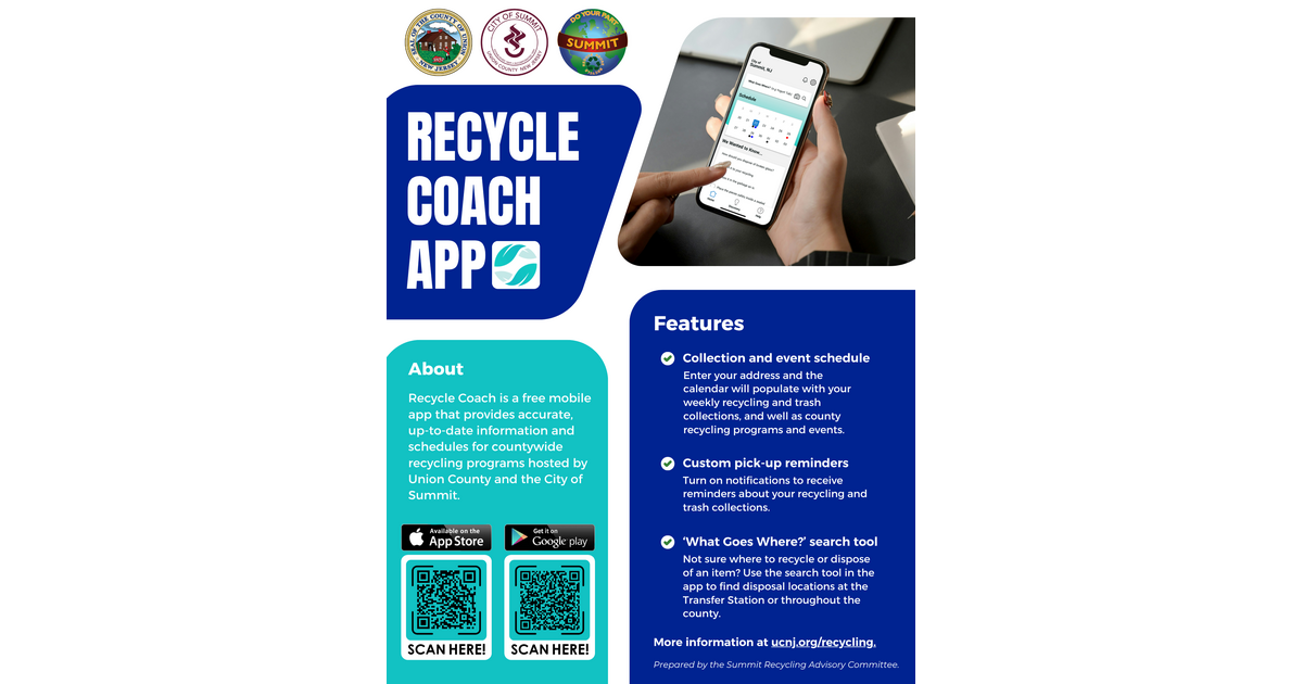 Summit NJ: New Updates to Recycle Coach App | Summit, NJ News TAPinto ...