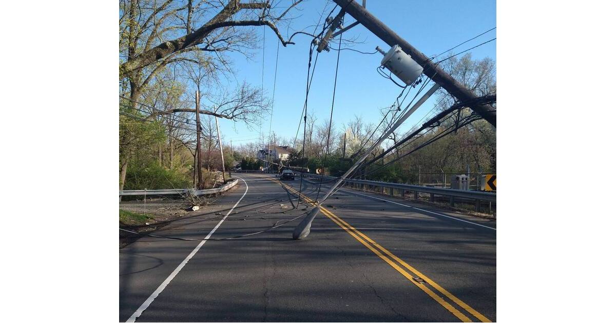 High Winds Bring Down Power Lines, Spark Fire and Close Road in ...