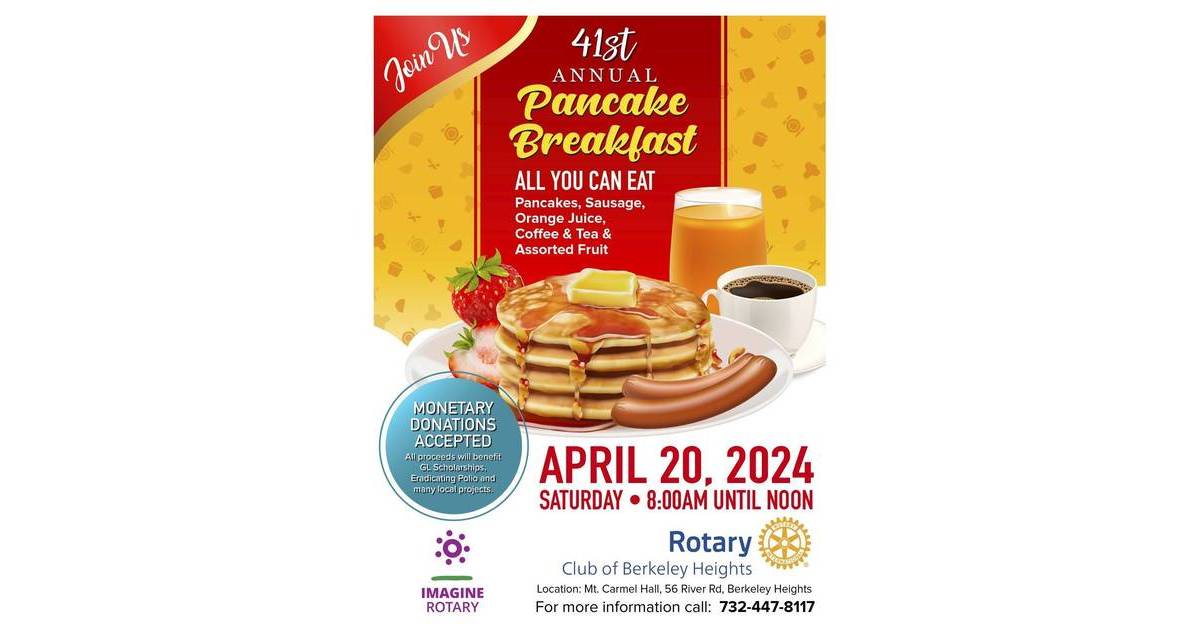 Berkeley Heights Rotary Club Hosts Annual Pancake Breakfast ...