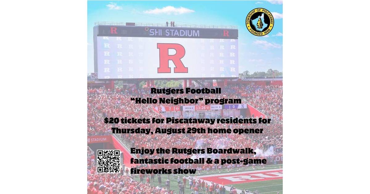 Piscataway: Rutgers Hello Neighbor Program Offers Special $20 Tickets ...