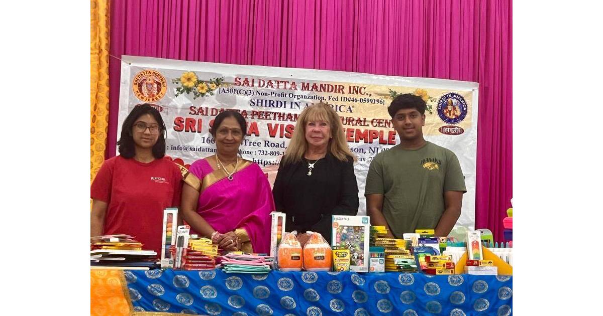 School Supplies Donated by the Sai Datta Peetham | South Plainfield, NJ News TAPinto | TAPinto