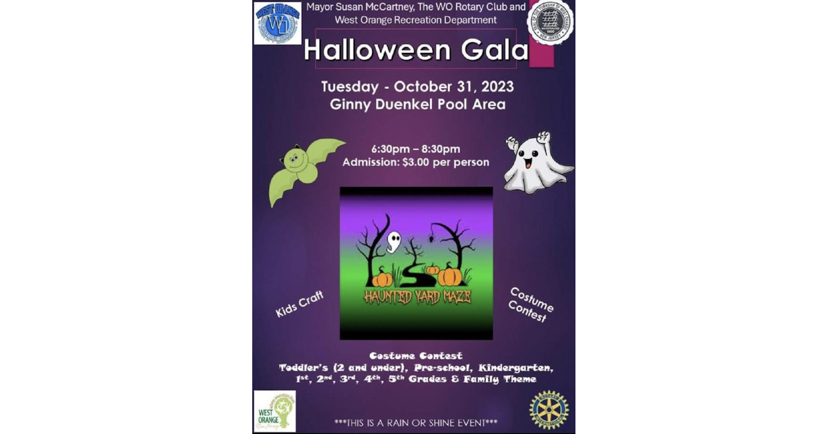 Halloween Gala at Ginny Duenkel Pool on Oct. 31 | West Orange, NJ News ...