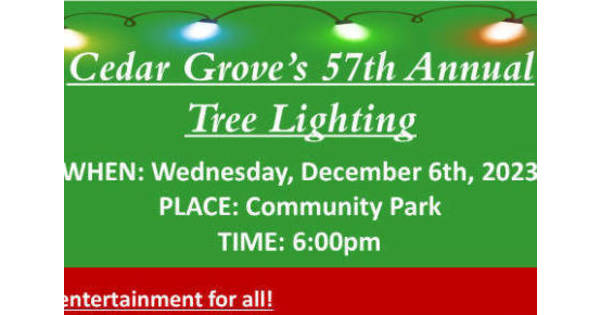 Cedar Grove Christmas Tree Lighting Rescheduled for Dec. 6 | Verona ...