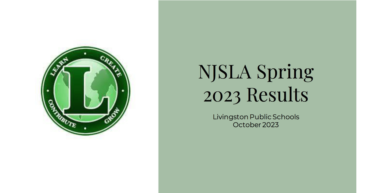 Livingston BOE Members Hear New Jersey Student Learning Assessment ...