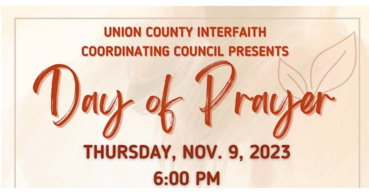 Interfaith Day of Prayer in Union County Taking Place Next Week ...
