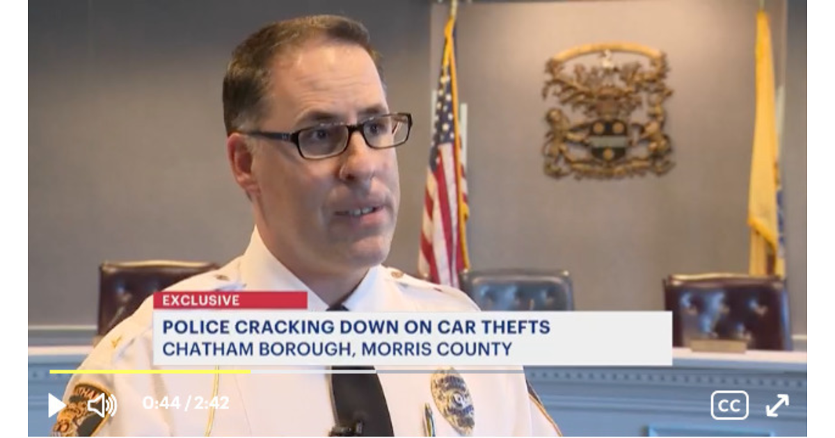 Chatham Borough Police Chief Gibbons Featured on 'News 12' for ...