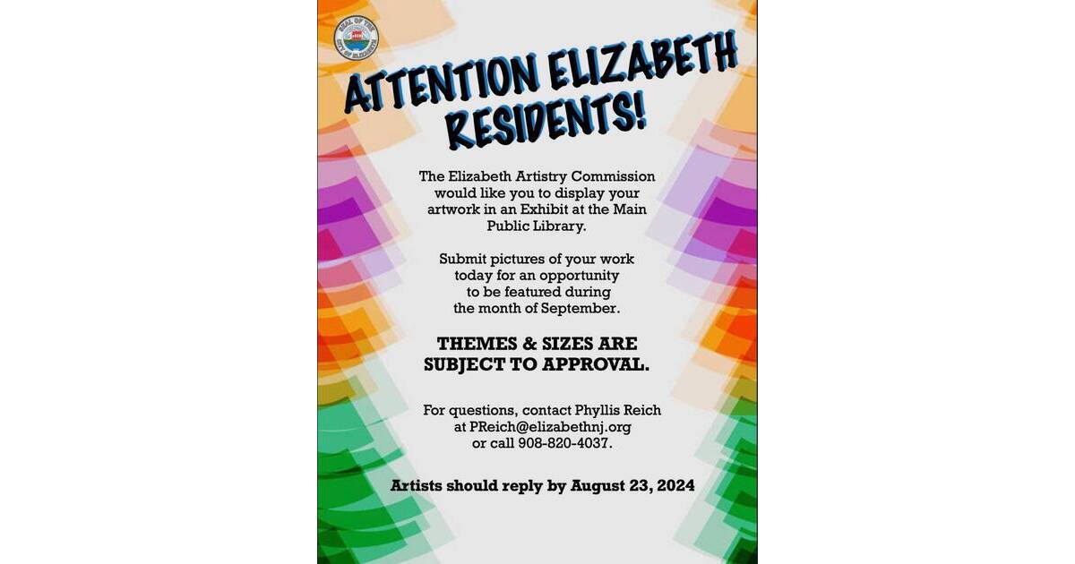 Elizabeth Artists Encouraged To Share Their Work | Elizabeth, NJ News ...