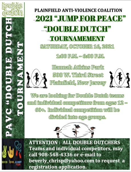 Register for the Double Dutch Tournament Sponsored by the Plainfield ...
