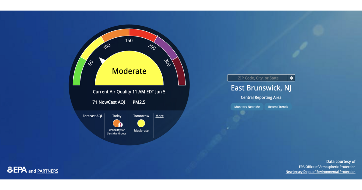 East Brunswick: Air Quality Alert Due to Wildfire Smoke | East ...