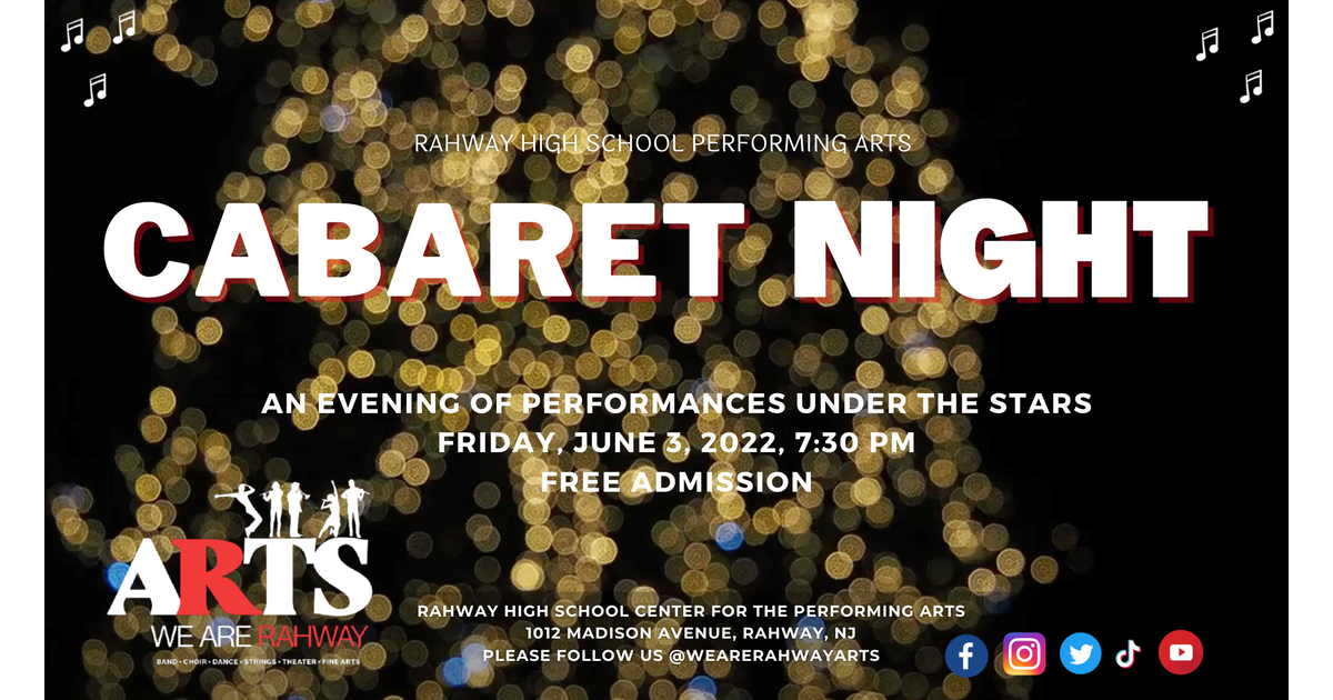 Rahway High School Cabaret Night is June 3 | Rahway, NJ News TAPinto