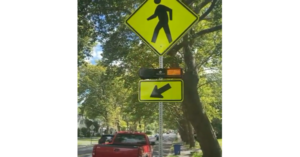 New Blinking Crosswalk Signs Installed in Springfield | Springfield, NJ ...
