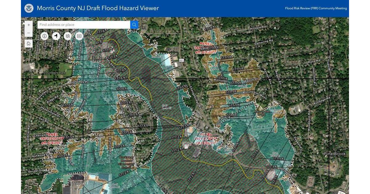 Montville Flood Risk Map Previewed by NJDEP and FEMA | Montville, NJ ...