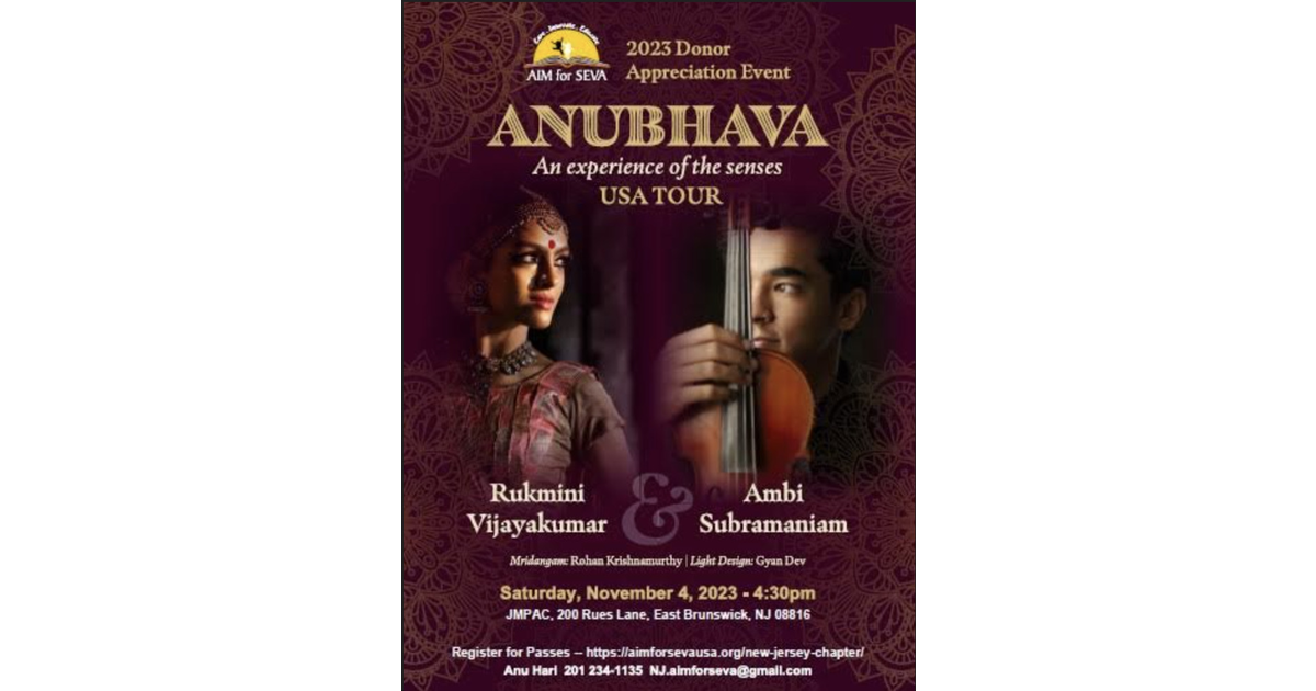 “Anubhava – an Experience of the Senses” Performance on Saturday at ...