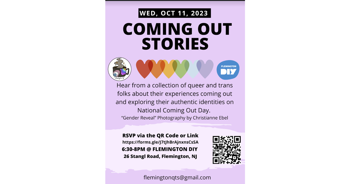 Celebrate National Coming Out Day on 10/11 with the Flemington QTs at ...