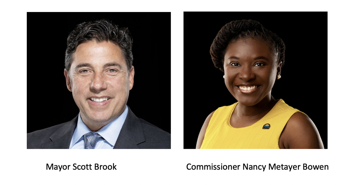 Coral Springs Mayor Scott Brook and Commissioner Nancy Metayer Bowen Re ...