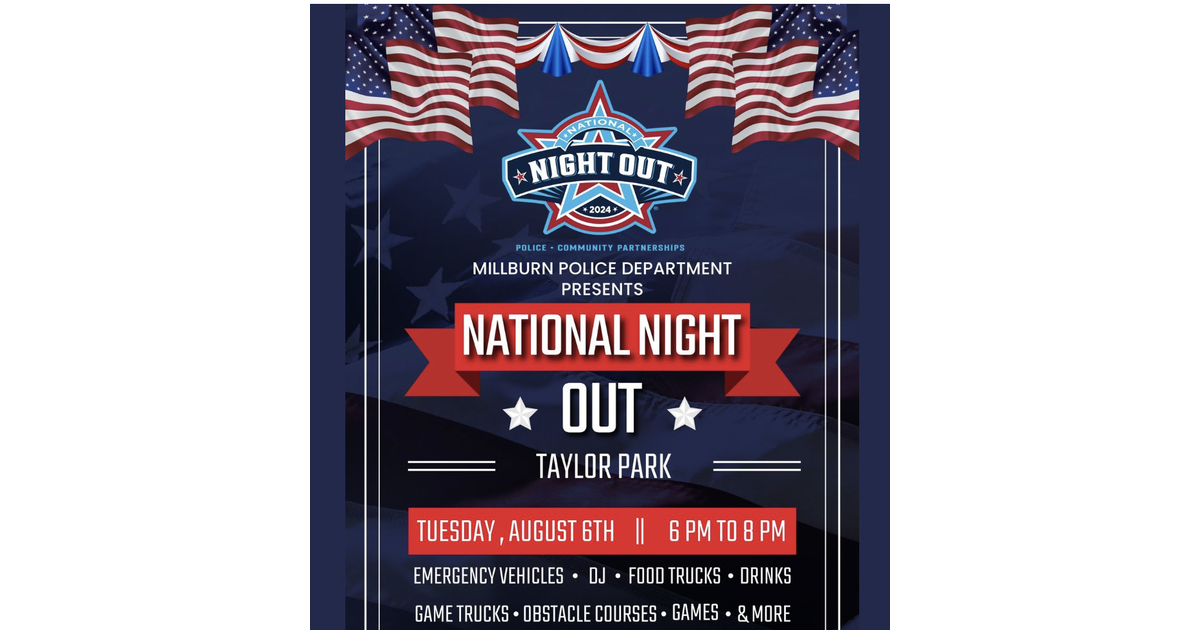 Join Millburn Police at National Night Out on August 6 For Games ...