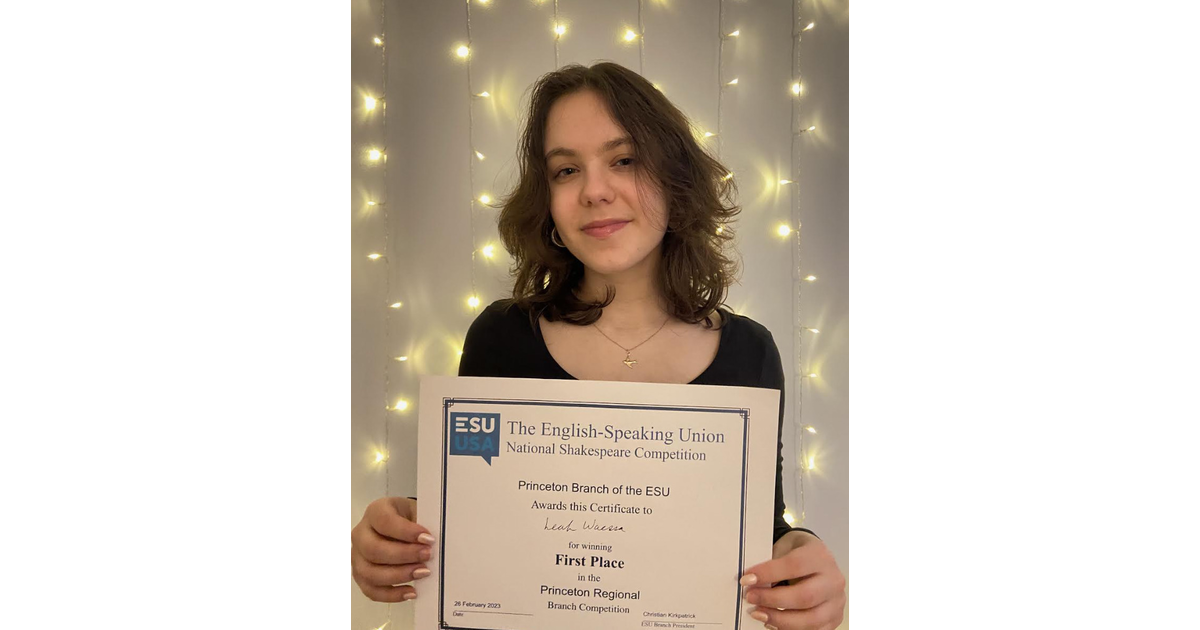 Livingston Teen Selected to Perform in National Shakespeare Competition ...