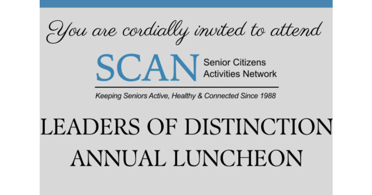 Join SCAN Leaders of Distinction Annual Luncheon October 18, Reserve ...