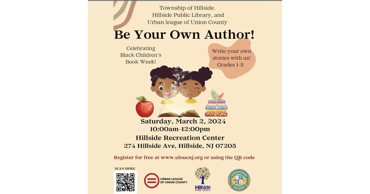 Be Your Own Author Event To Take Place At Hillside Recreation Center ...