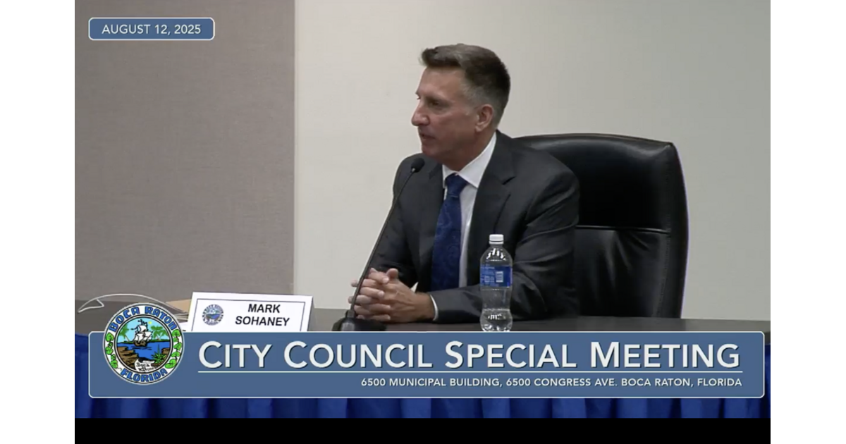 Boca Raton City Council Selects Retired Naval Officer Mark Sohaney as ...