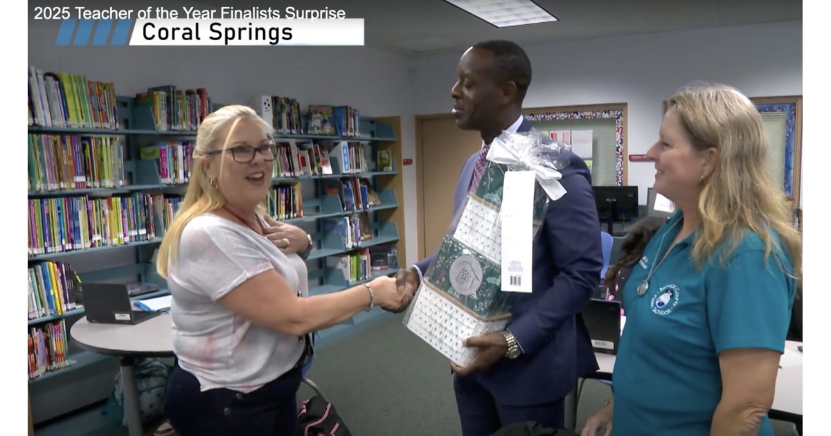 Coral Springs Educator Named Finalist for Broward's 2025 Teacher of the ...
