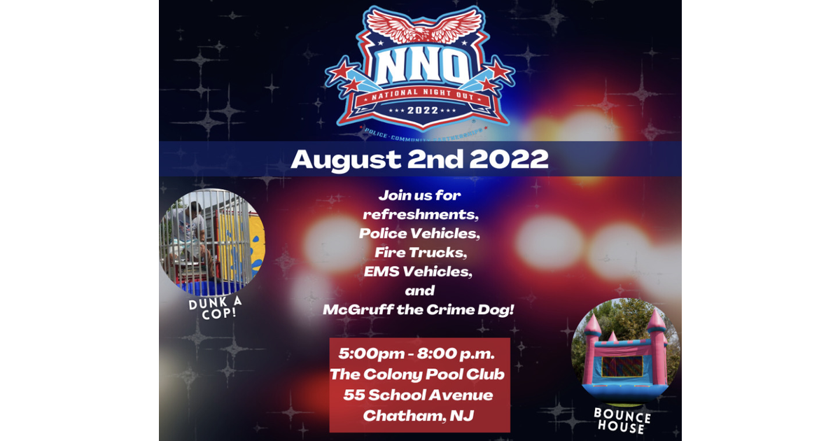 Chatham Township Law Enforcement 'National Night Out' Set for Colony ...