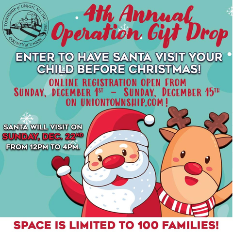 Register Your Child for Union's 4th Annual Operation Gift Drop | Union ...