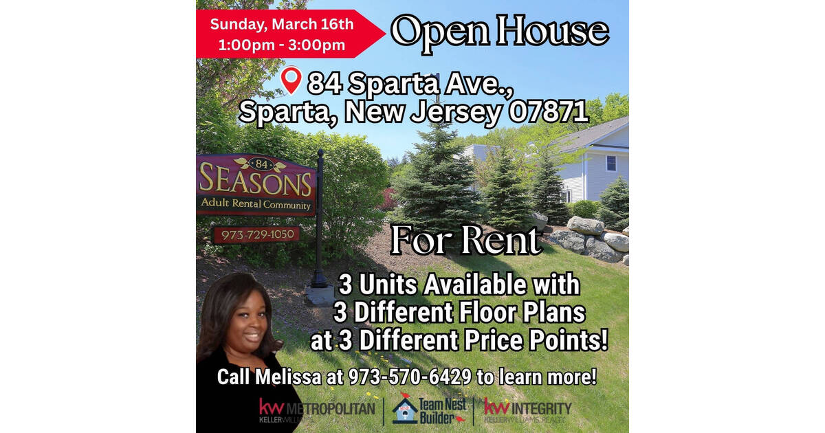 Open House - 3 Rental Units Available in The Seasons at Sparta 55 ...