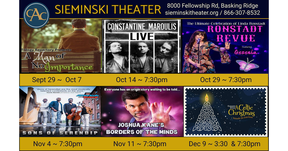 Somerset County's Newest Theater Announces Fall Season | Basking Ridge ...