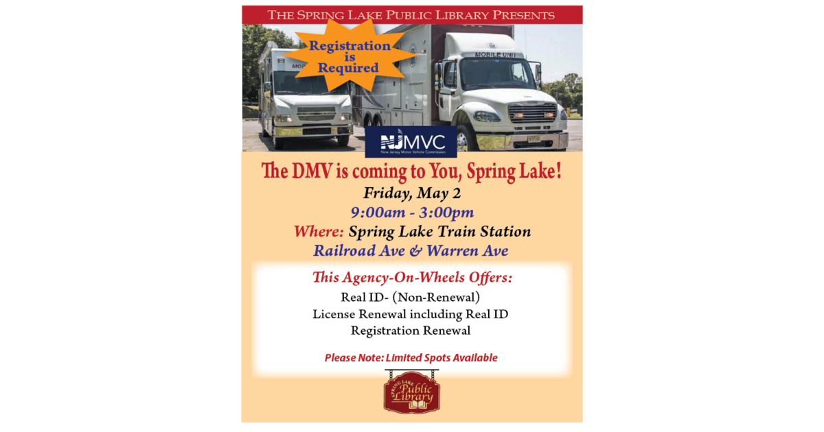📅 DMV Mobile Unit: Convenient Services Coming to Spring Lake – May 2 ...