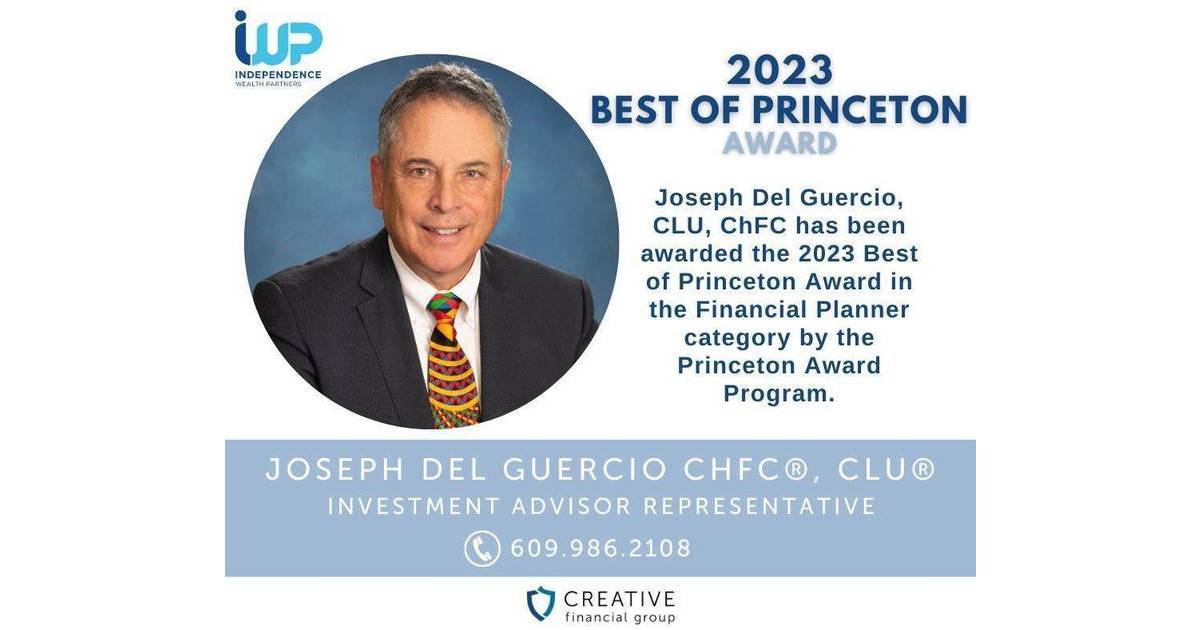 Joseph Del Guercio Receives 2023 Best of Princeton Award in the ...