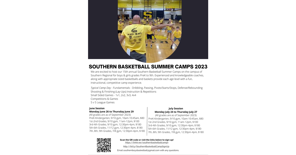 Southern Regional High School Summer Basketball Camps Registration is ...