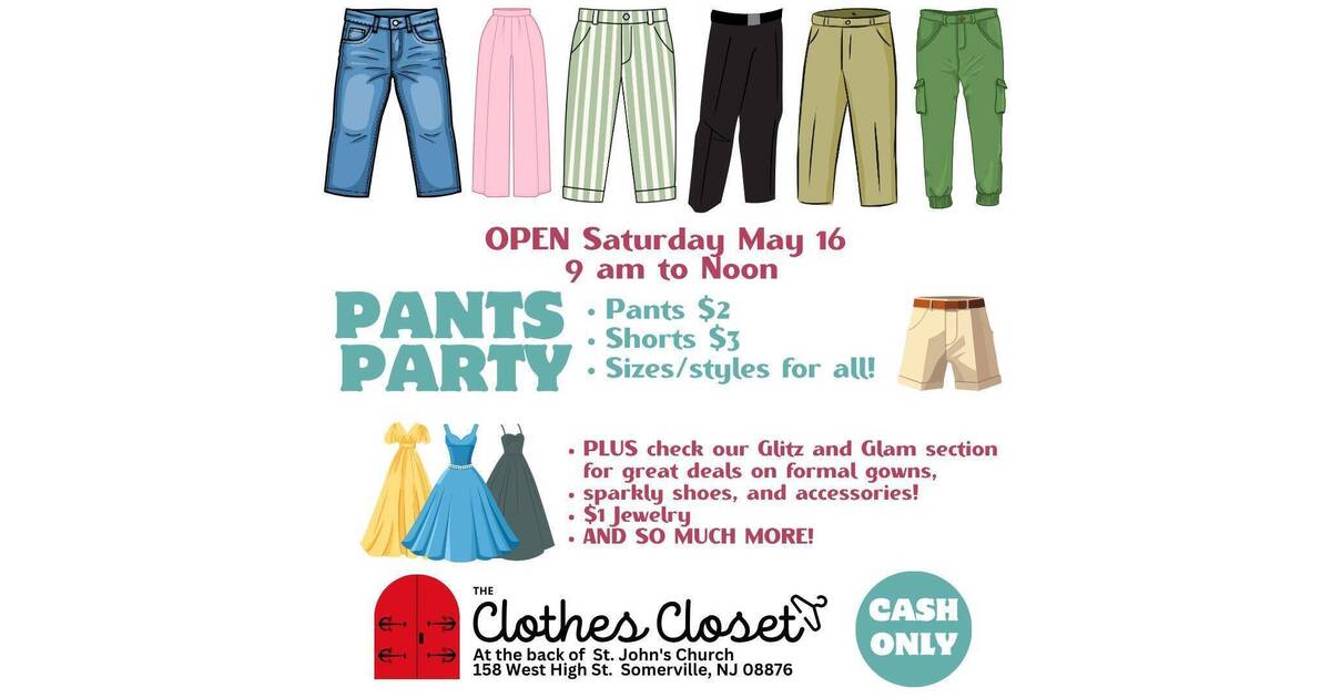 It’s a Pants Party in Somerville at the May 16 St. John’s Clothes ...