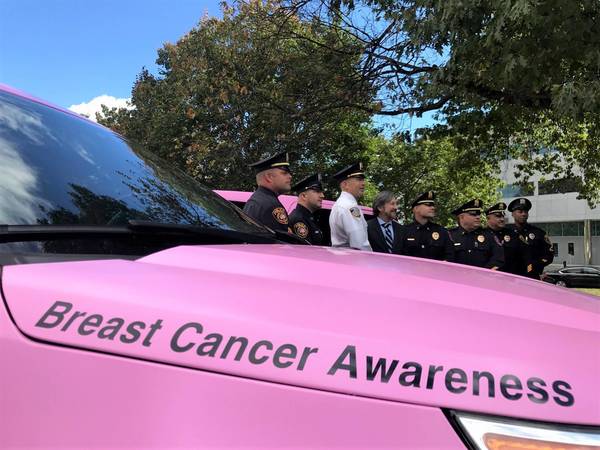 Wrapped in Pink: Police Vehicles Promote Breast Cancer Awareness ...