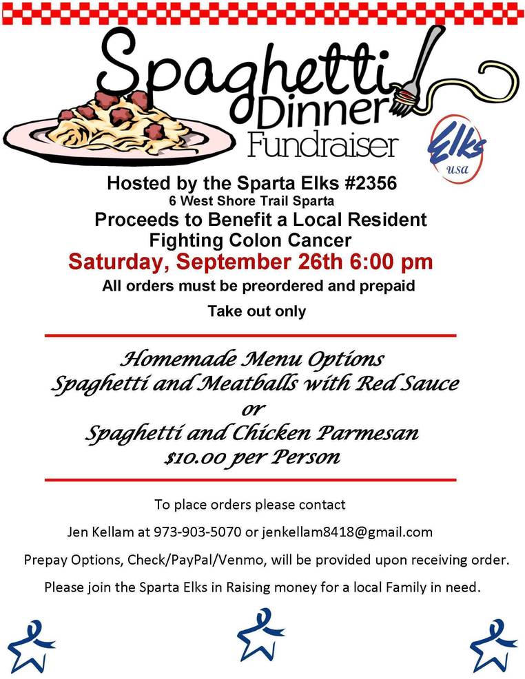 Sparta Elks to Hold Spaghetti Dinner Fundraiser for Area Resident ...