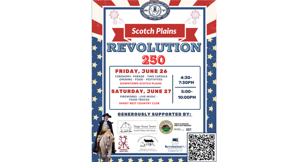 Scotch Plains Plans Two-Day "Revolution 250" Celebration in June 2026 ...
