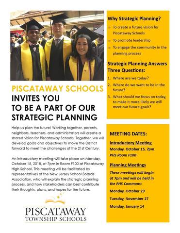 Piscataway Schools Invites You to Be a Part of Our Strategic Planning ...