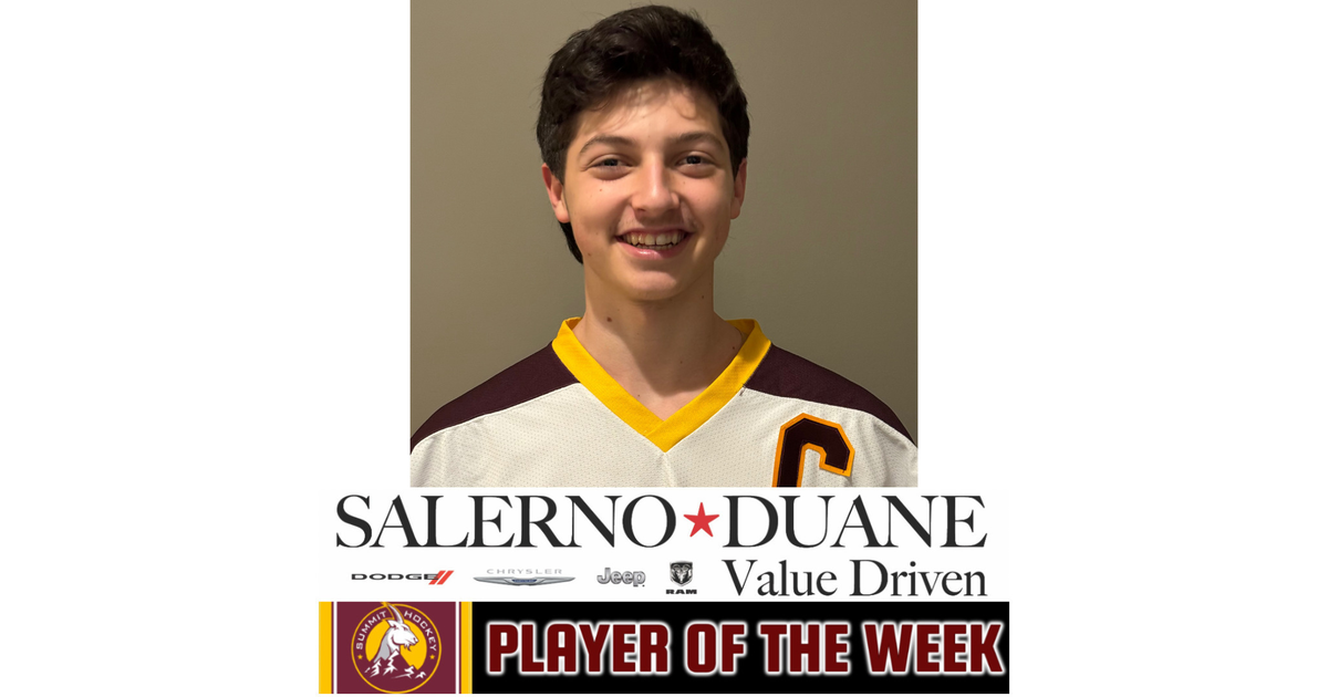 Drew Goldfarb Selected as Salerno Duane Summit Boys Ice Hockey Player ...