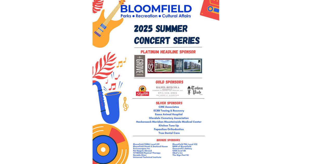 The Township of Bloomfield Announced Its “Summer of Fun” Lineup ...