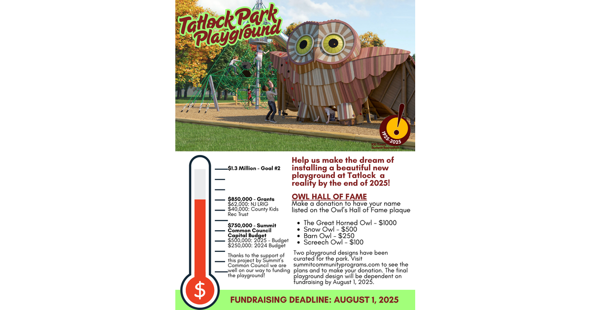 Summit Launches Fundraising Drive for Tatlock Playground Project ...