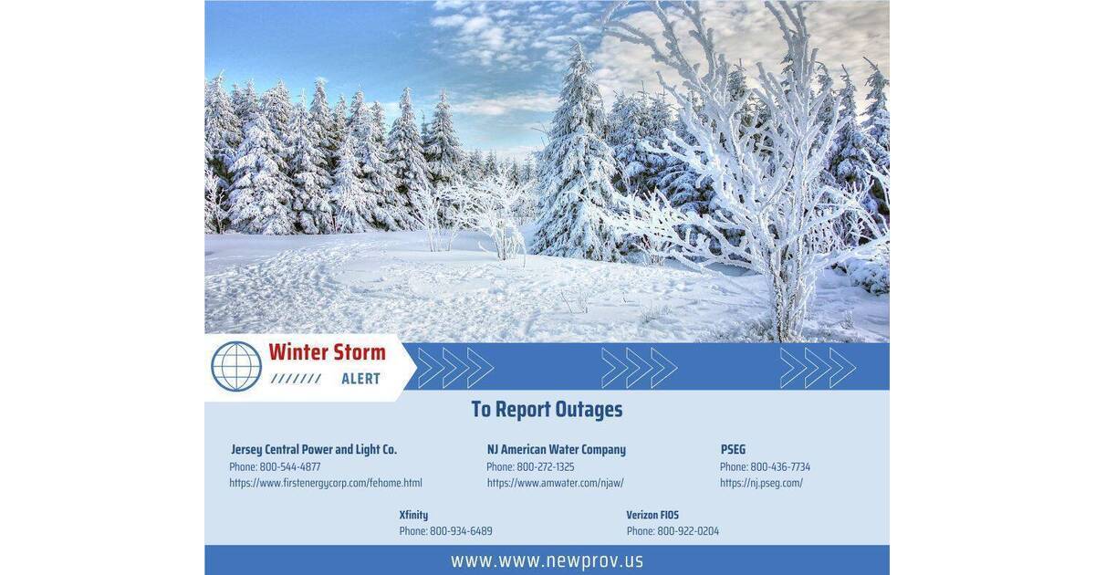 Winter Storm Warning Issued for New Providence; 10–14 Inches of Snow ...