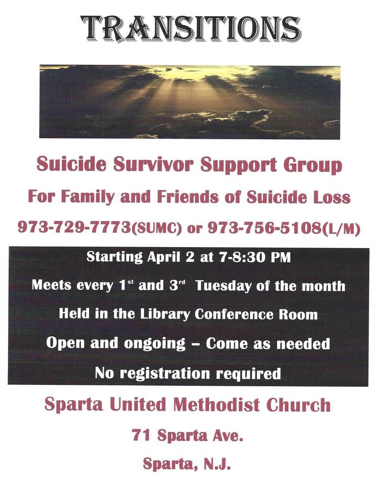 Suicide Survivor Support Group Starting Up at Sparta United Methodist ...