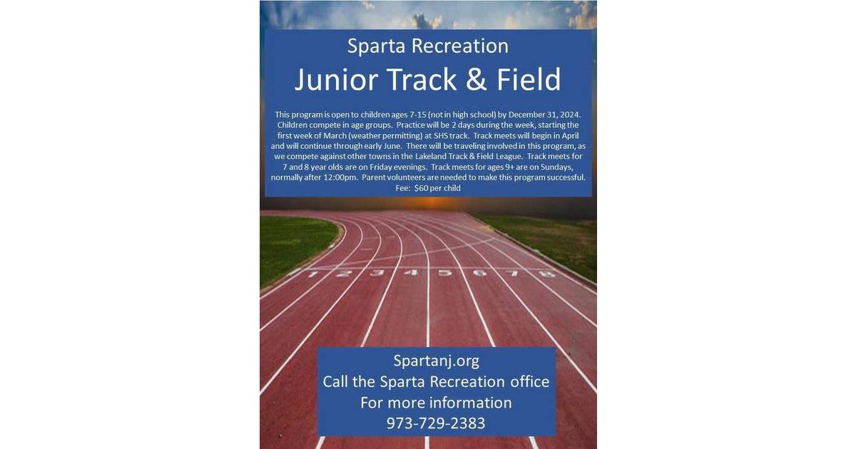 Sparta Recreation Junior Track & Field | Sparta, NJ News TAPinto