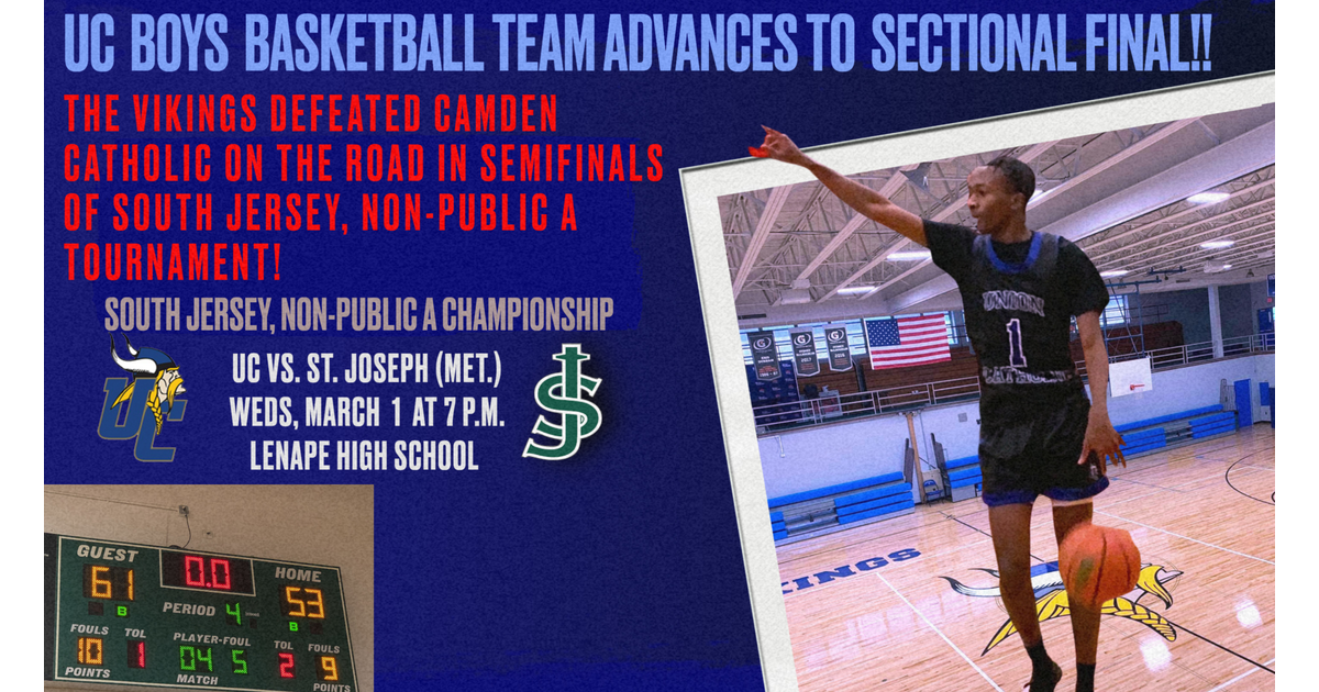 Union Catholic's Boys Basketball Team Defeats Camden Catholic, Advances ...