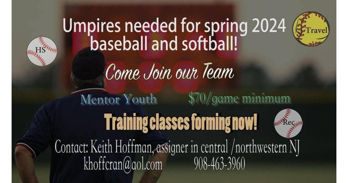 Umpires Needed for Spring Season | Denville, NJ News TAPinto