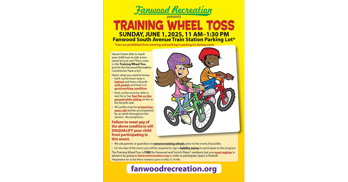 Fanwood Recreation's Training Wheel Toss at Southside Train Station on ...